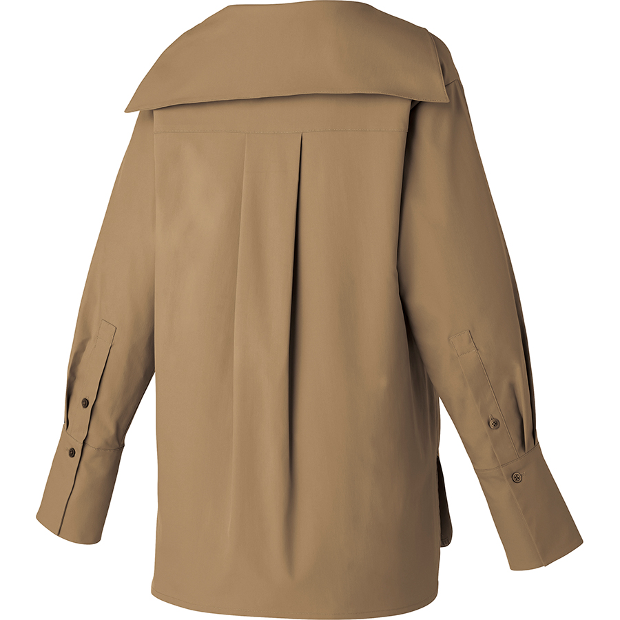 【Unite＆Calala/チトセ株式会社-DOM-0007-C50】レディース長袖トップス（ダークネイビー）【軽量ストレッチツイル】 [エステユニフォーム.com]