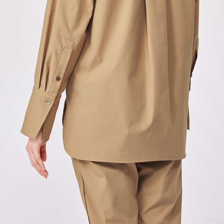 【Unite＆Calala/チトセ株式会社-DOM-0007-C50】レディース長袖トップス（ダークネイビー）【軽量ストレッチツイル】 [エステユニフォーム.com]