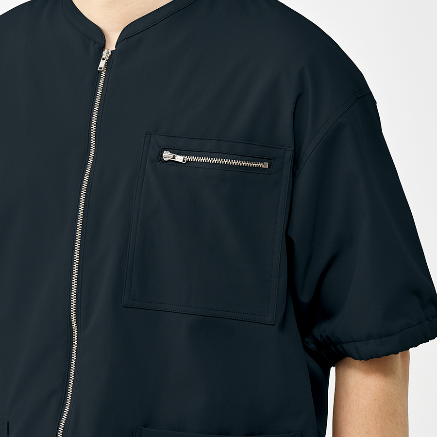 【Unite＆Calala/チトセ株式会社-DOM-0024-C74】男女兼用ファスナースクラブ（サンドベージュ）【軽量ストレッチツイル】 [エステユニフォーム.com]