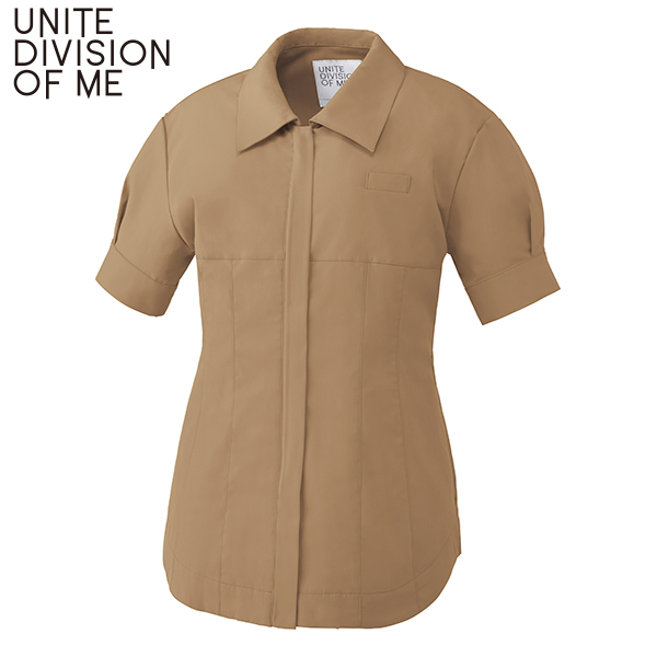 【Unite＆Calala/チトセ株式会社-DOM-0025-C74】レディースファスナースクラブ（サンドベージュ）【軽量ストレッチツイル】 [エステユニフォーム.com]