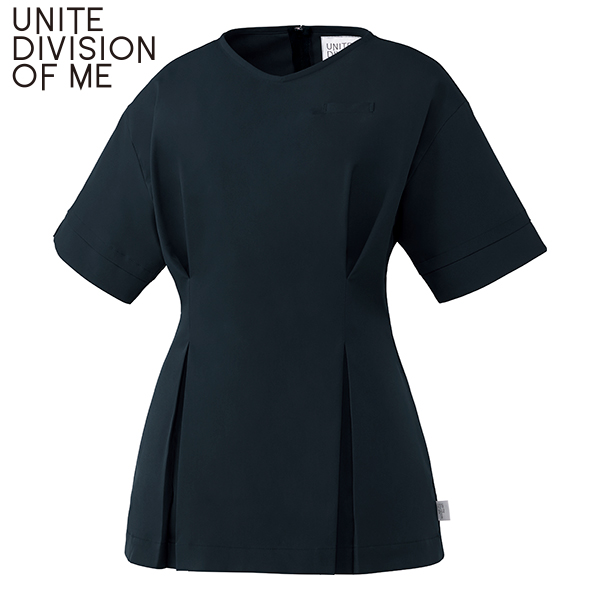 【Unite＆Calala/チトセ株式会社-DOM-0027-C50】レディーストップス（ダークネイビー）【軽量ストレッチツイル】 [エステユニフォーム.com]